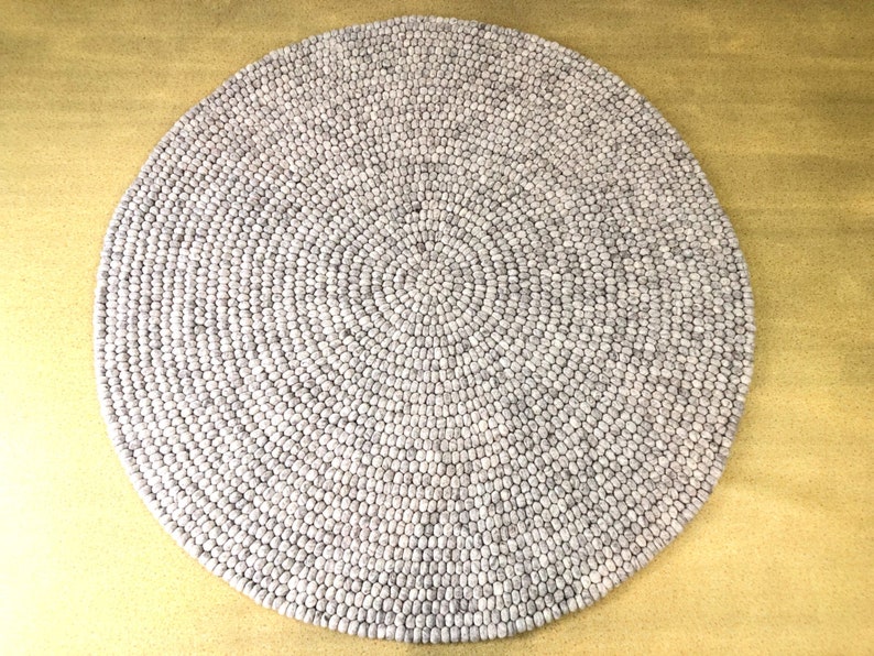 40cm-300cm Ghost White Felt Balls Rugs Pom Pom rug For Home | Etsy