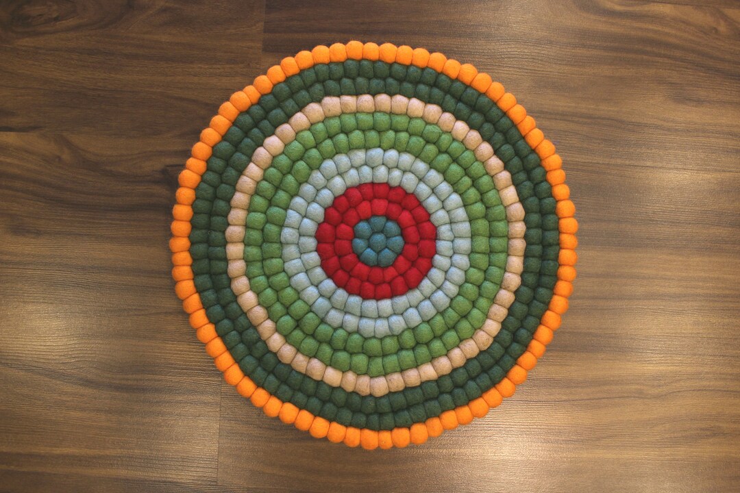 Wool Felt Ball Rug 40-500cm-round Felt Ball Rug-felt - Etsy