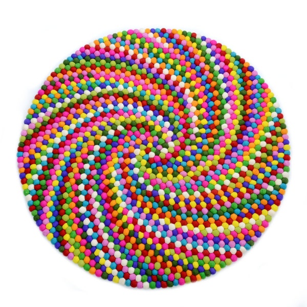 Felt Ball Rug - Etsy