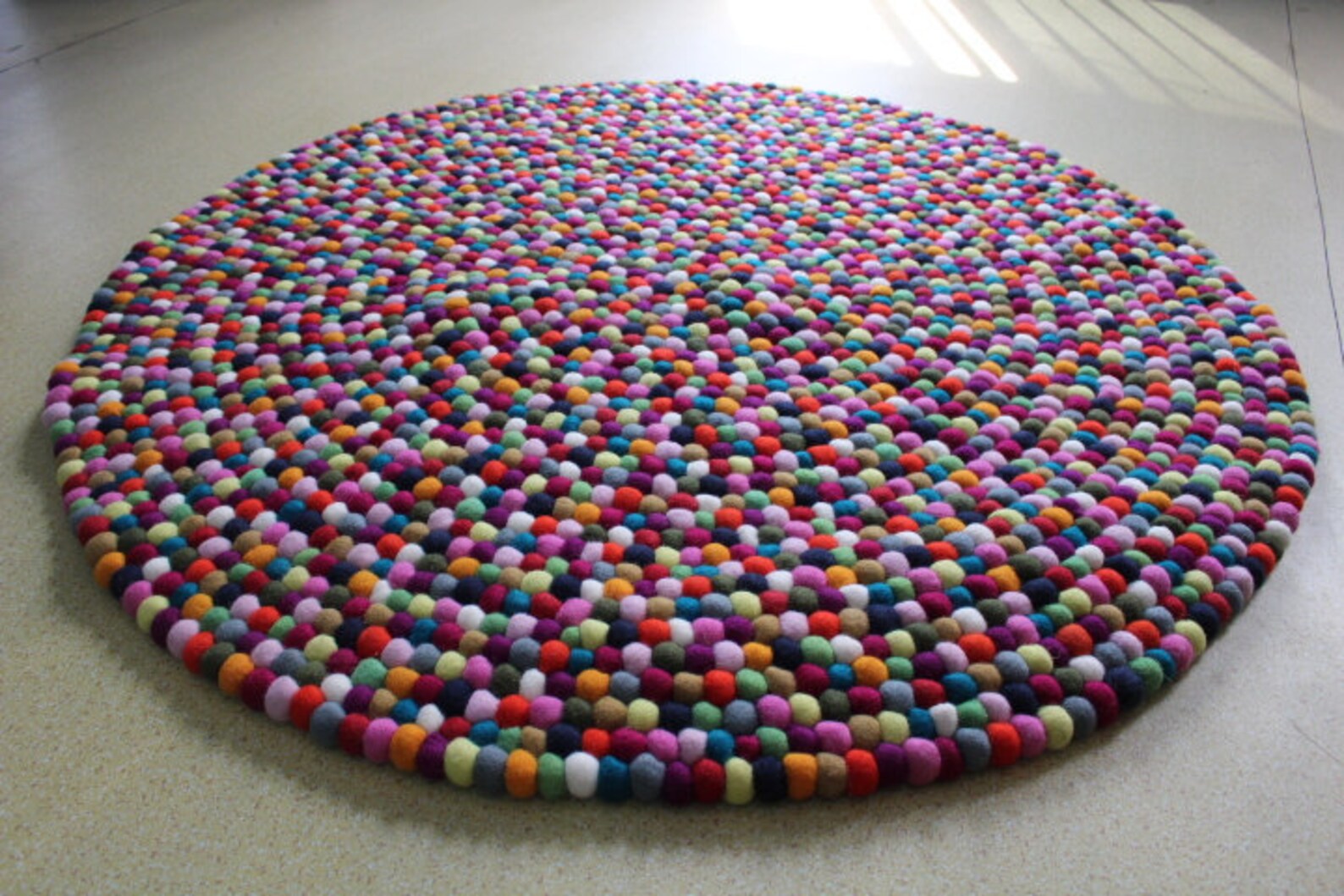 Multicolor Felt Ball Carpet 90CM-300CM Pom Pom Nursery Rug | Etsy