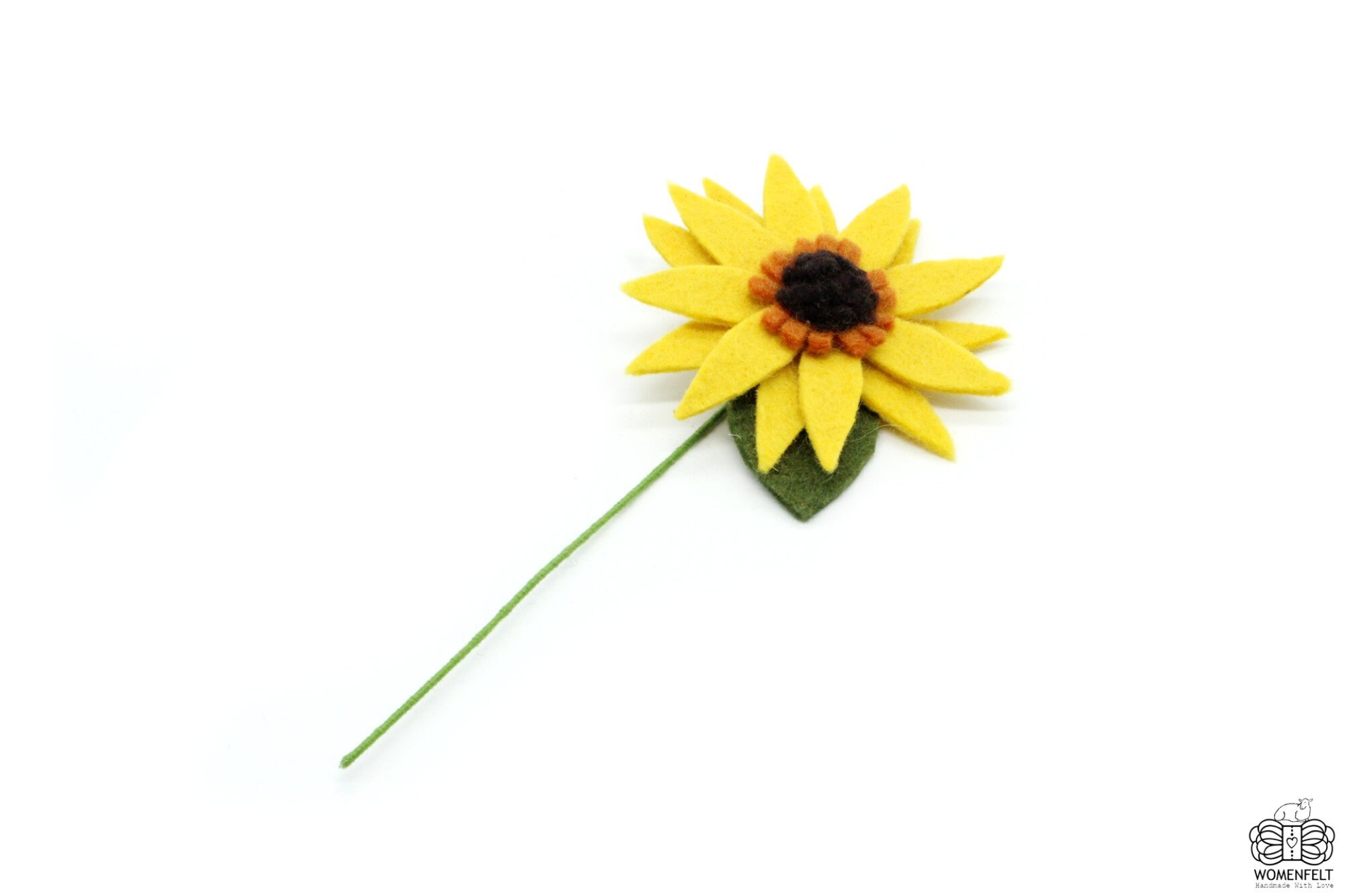 Fiber Arts Art & Collectibles Felt figure Child Sunflower merino wool ...