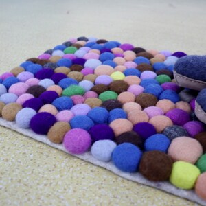 50x33cm Double Layer Felt Ball Door Mat-felt Ball Rug-felt Pom - Etsy