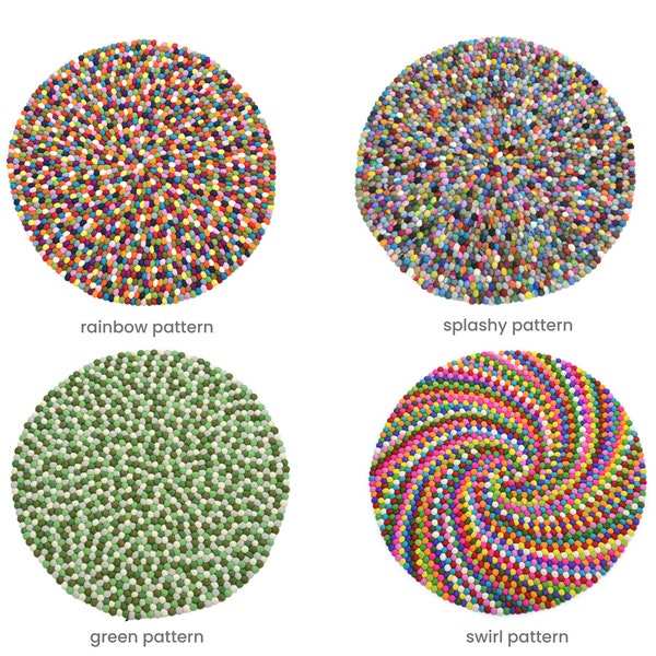 Felt Ball Rug - Etsy