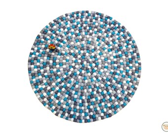 Custom Colour Rug-felt Ball Rug-pick Your Own Colour - Etsy