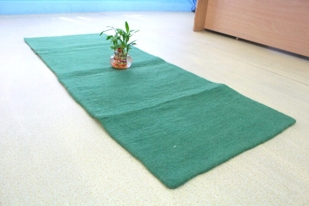 Wool Meditation Mat Handmade Yoga Mat for Everyday Workout and Yoga ...