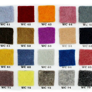 Felt Color Chart-wool Felt Sample,color Samples,fabric Swatches,merion ...