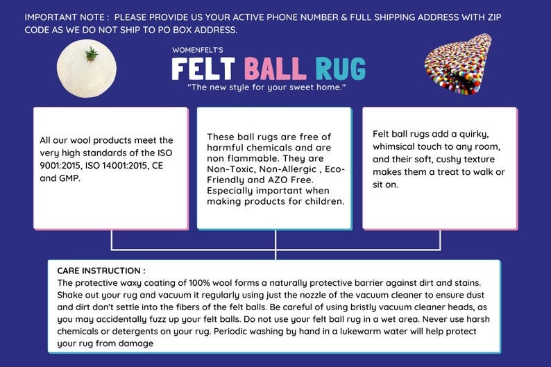 50x33cm Double Layer Felt Ball Door Mat-felt Ball Rug-felt Pom - Etsy