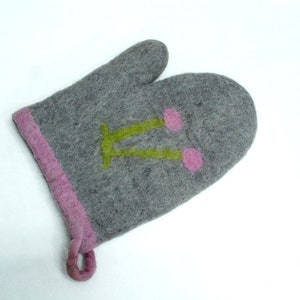 Finger Thumb Pot Holder-felt Hot Pads-set of One Pair-felted Wool Pot ...