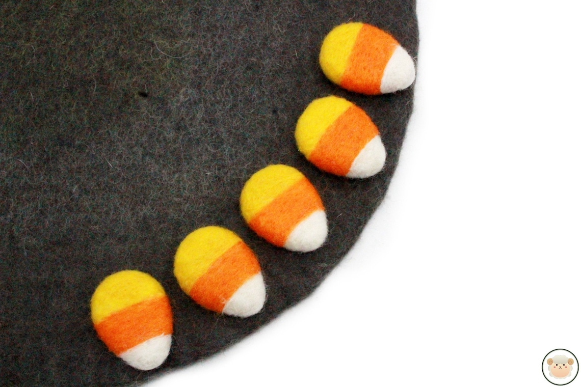 10 Pcs / Halloween Candy Corns / Candy Corn Felt Shapes / Fall - Etsy