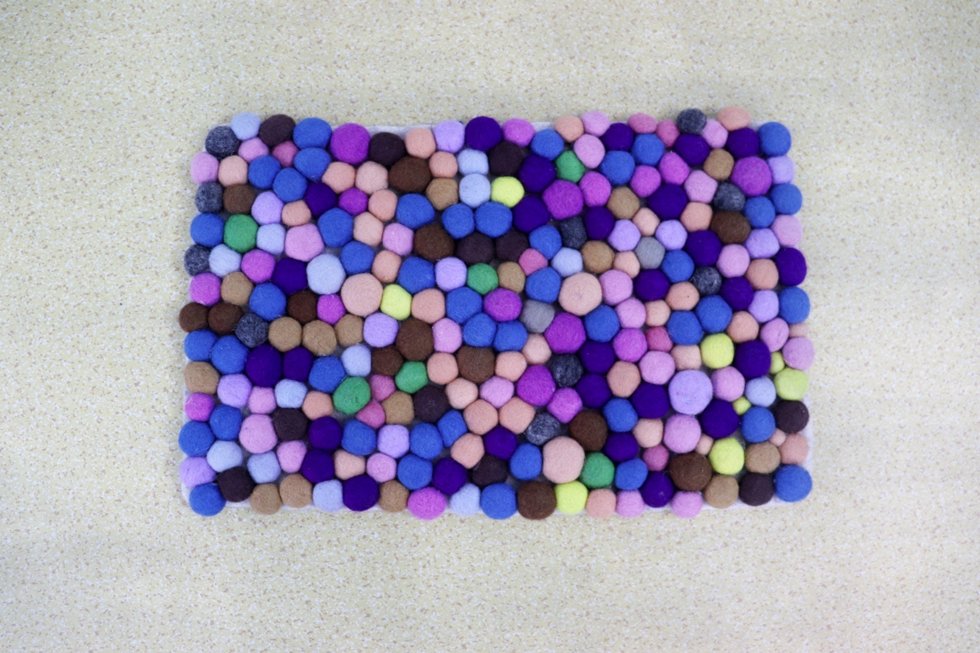 50X33cm Double Layer Felt Ball Door Mat-Felt Ball Rug-Felt Pom | Etsy