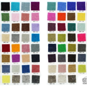 Felt Color Chart-wool Felt Sample,color Samples,fabric Swatches,merion ...