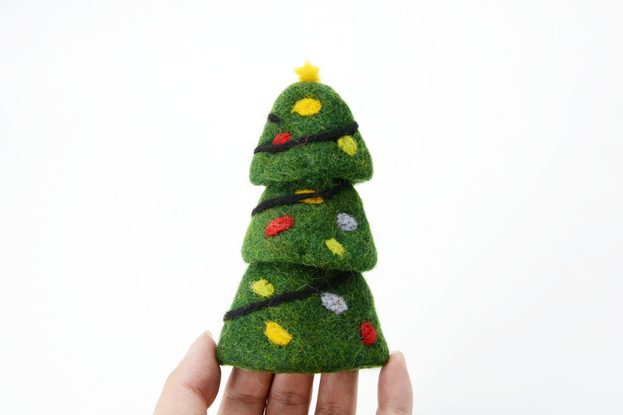 10 Pcs Christmas Tree Hand-felted Wool Christmas Ornaments - Etsy UK