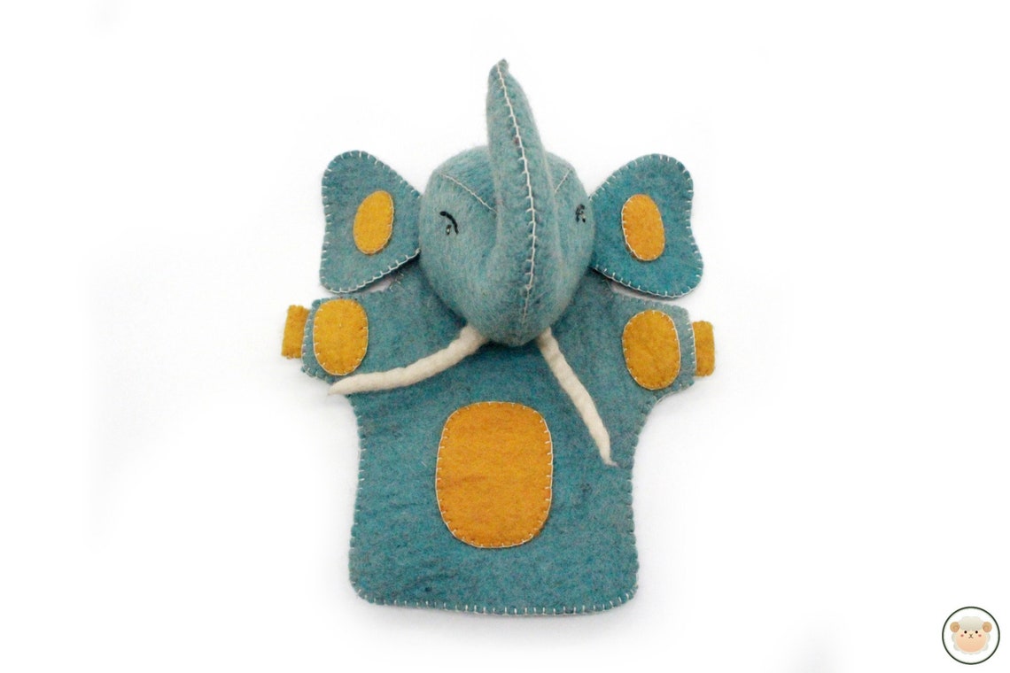 Handmade Felt Puppets Hand Puppet Animal Puppet Elephant - Etsy