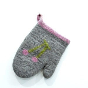 Finger Thumb Pot Holder-felt Hot Pads-set of One Pair-felted Wool Pot ...