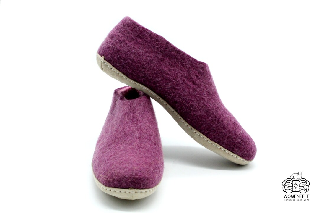 Handmade Wool Indoor Unisex Shoes Comfortable Woolen Footwear Felt Wool ...