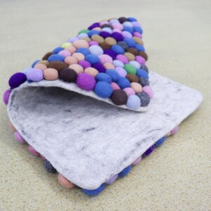 50x33cm Double Layer Felt Ball Door Mat-felt Ball Rug-felt Pom - Etsy