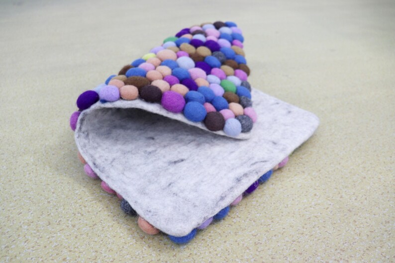 50x33cm Double Layer Felt Ball Door Mat-felt Ball Rug-felt Pom - Etsy