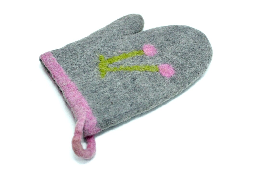Finger Thumb Pot Holder-felt Hot Pads-set of One Pair-felted Wool Pot ...