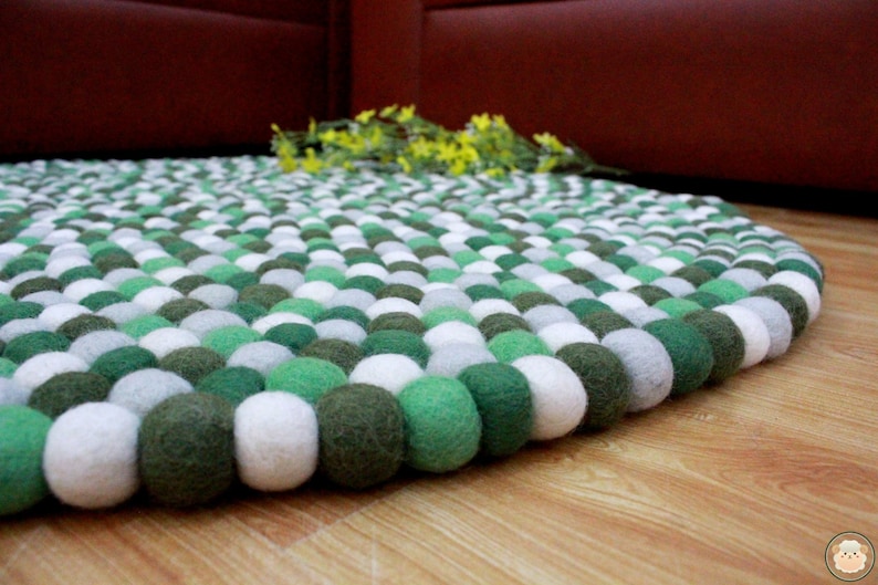 Wool Children Rug Felt Ball Rug Handmade Ecofriendly Rug | Etsy