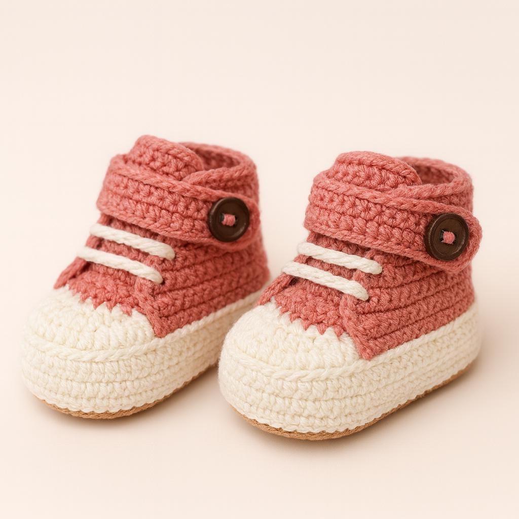 Baby Converse-style Crochet Sneakers Pattern PDF - Etsy