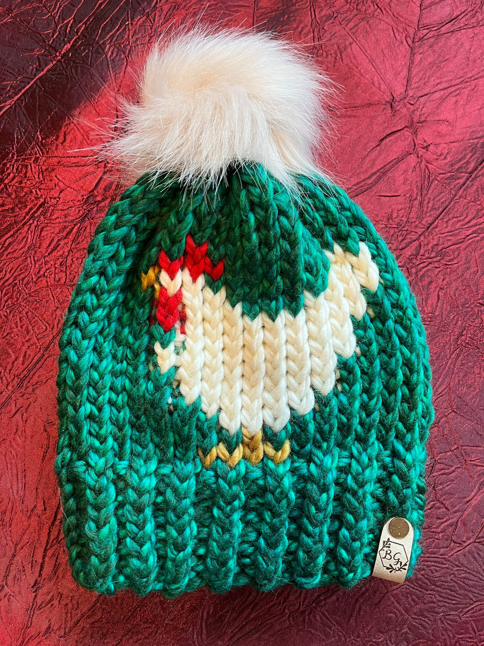 Baby Size - Build Your Own Chicken Knitted Beanie - Chicken Print ...