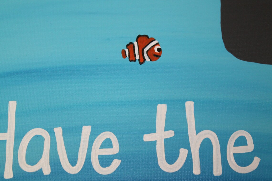 Finding Nemo Inspirational Canvas: Have the Courage to Touch | Etsy