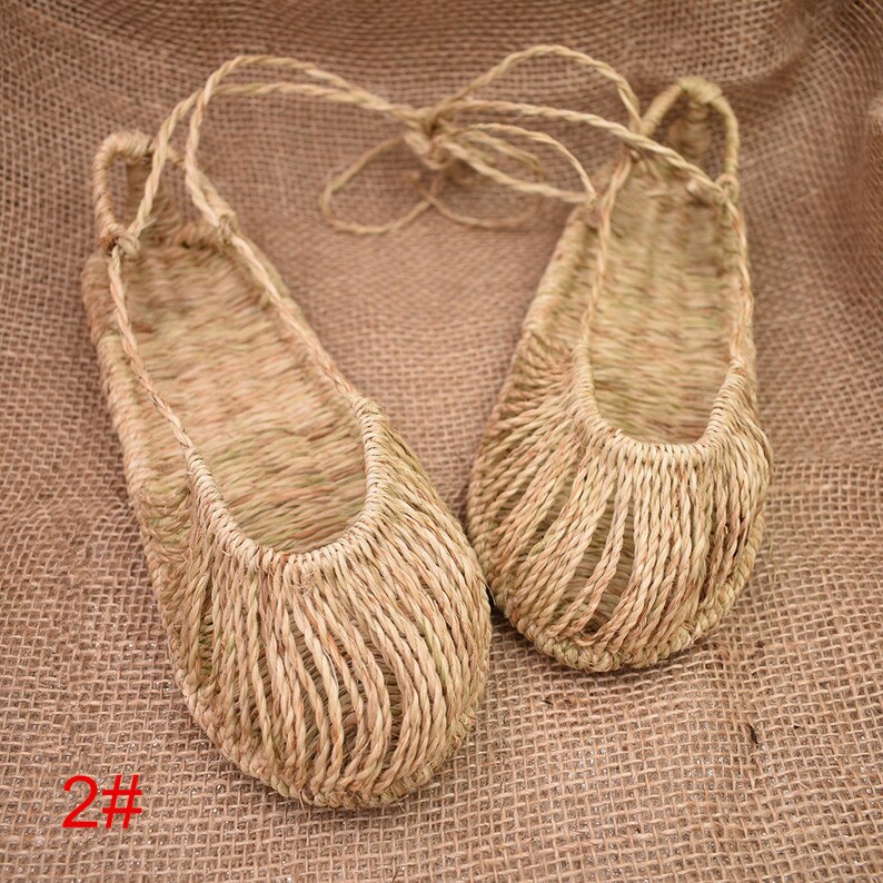 Slippers / Straw Shoes/straw Slippers/natural/handmade/woven - Etsy