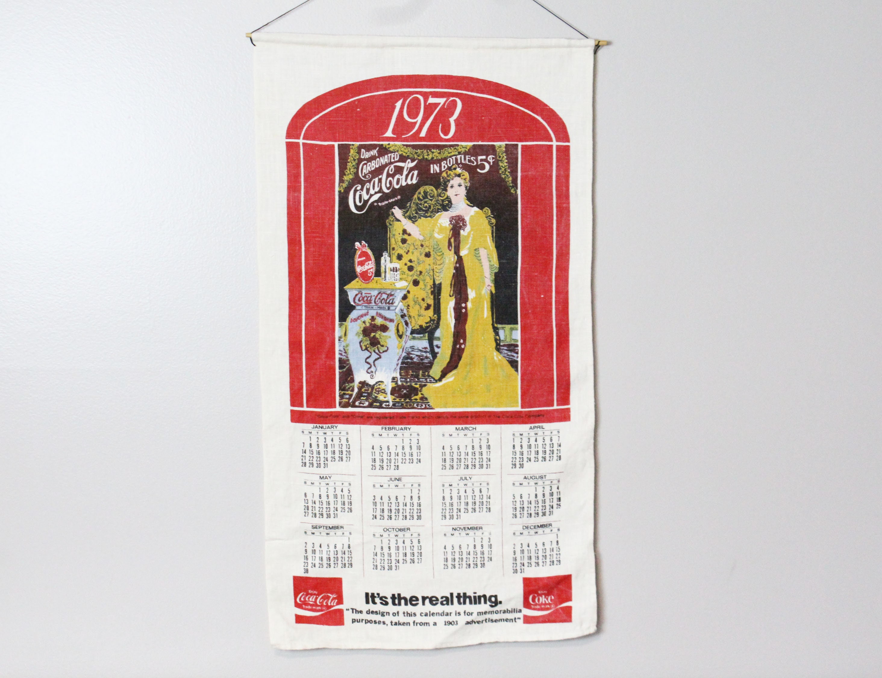1973 1974 Coca Cola Calender