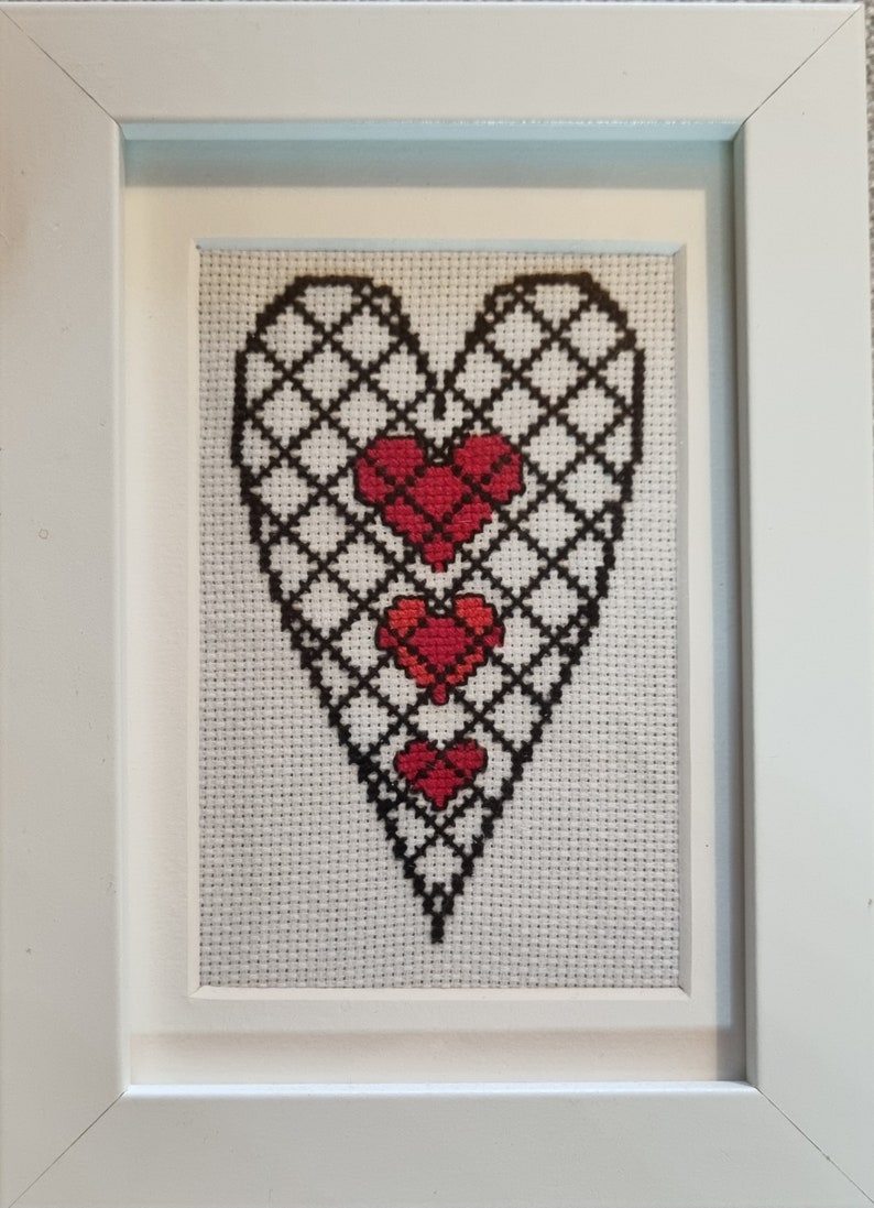 10 Small Collection Cross Stitch Heart Patterns Set - Etsy