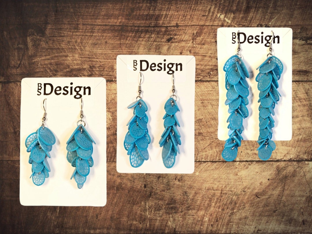 Translucent and Turqouise Sheer Polymer Clay Earrings. Surgical Steel ...