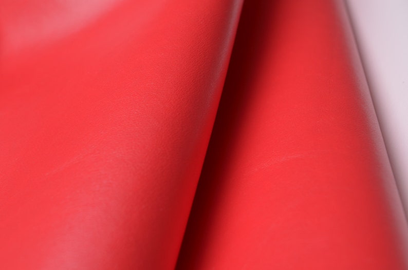 1/4 Yard 0.7mm Red Leather Fabricsolid Vinyl Leather - Etsy
