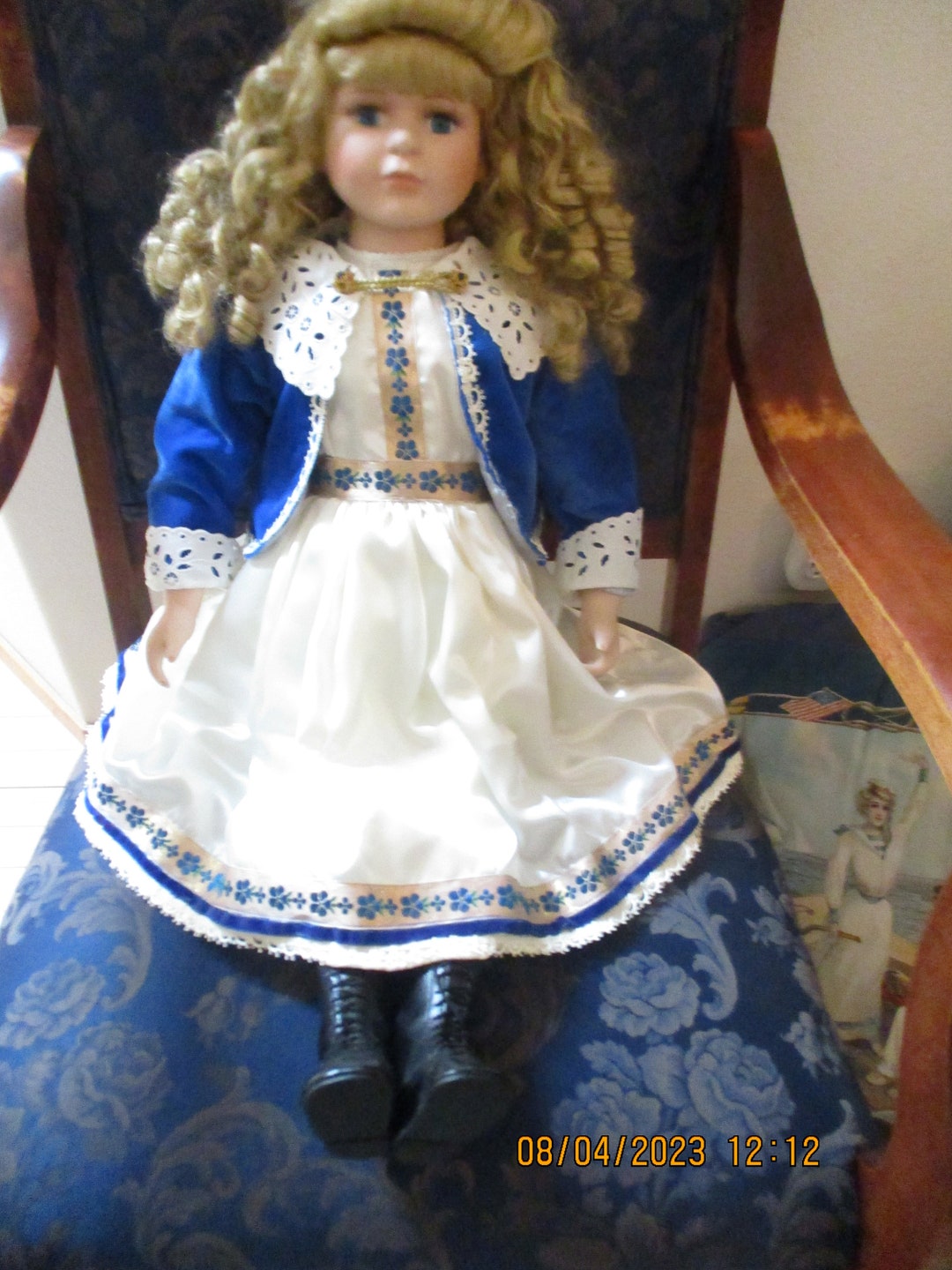 Stunning Dress for a 30 Inch Doll With Touches of Gilding on the Dress ...