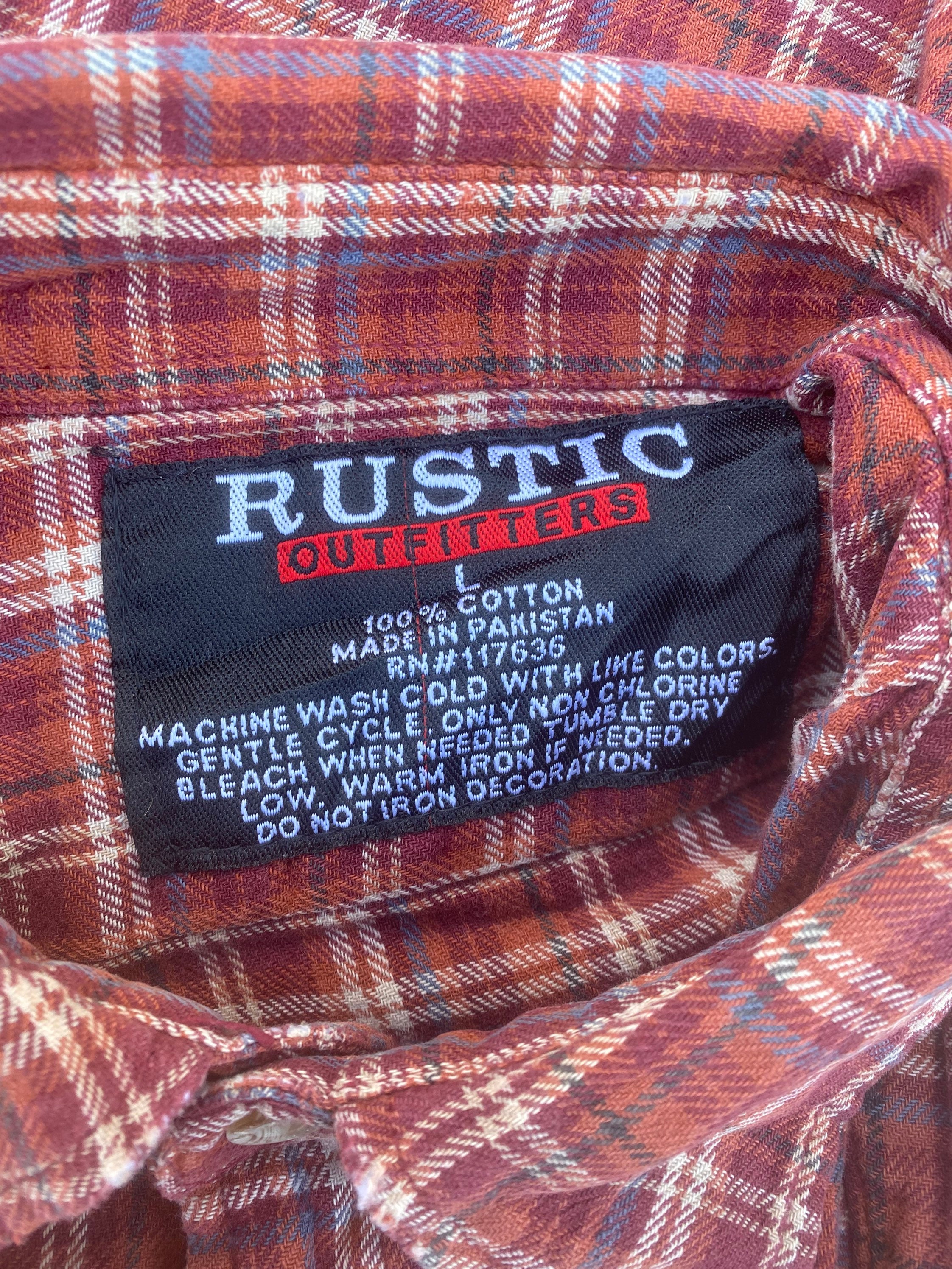 Red Squared Shirt , Size L - Etsy