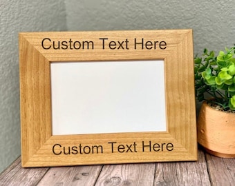 Create Your Own Personalized Picture Frame 4x6 Engraved Custom Wood ...