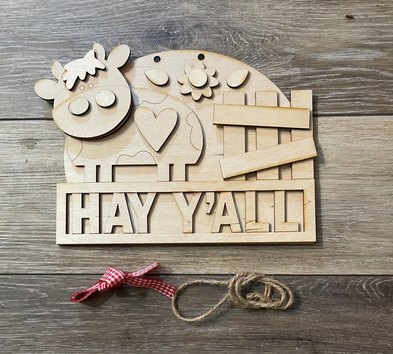 Hay Yall Sign Cutouts Unfinished Sign Ready for You to Paint - Etsy