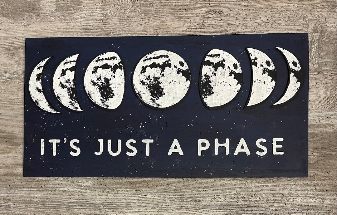 Its Just a Phase Cutouts Unfinished Sign Ready for You to Paint - Etsy