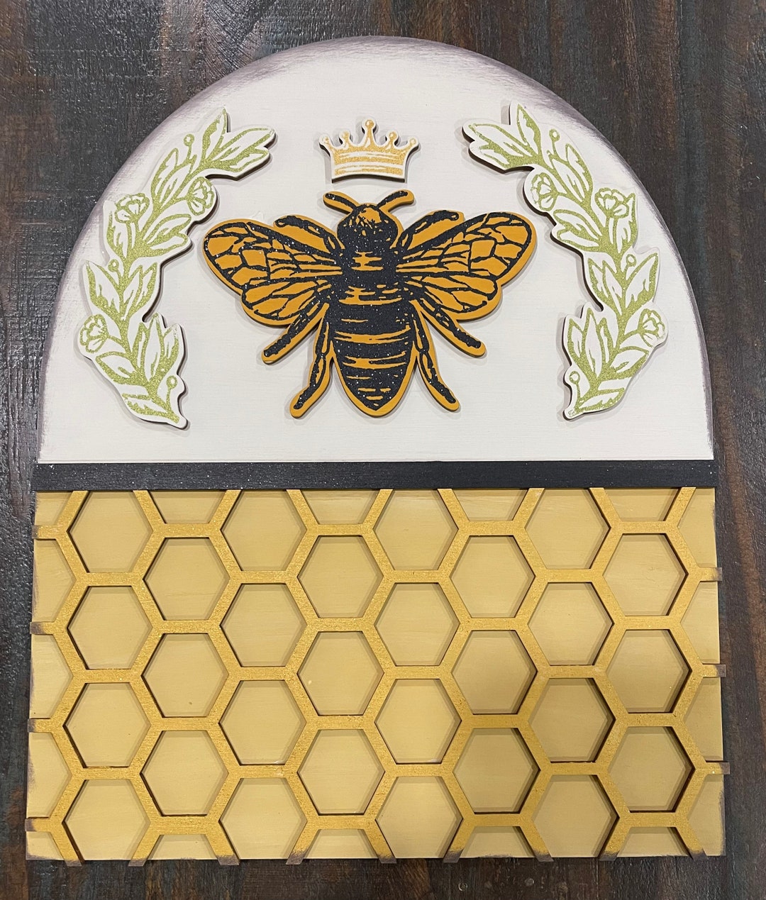 Bee Honeycomb Sign Kit, Unpainted Wooden Cutouts Ready for You to Paint ...