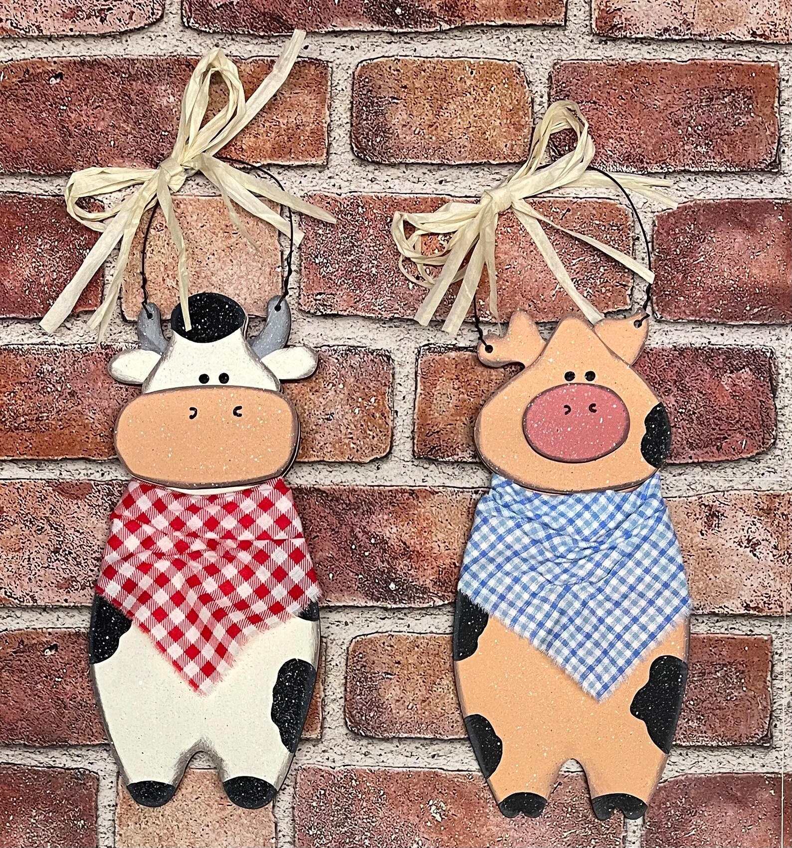 Cow or Pig Hangers Ready for You to Paint Unpainted Wood - Etsy
