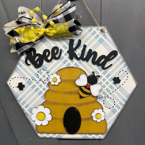 Bee Kind Sign Kit Unpainted Wooden Cutouts Bee Kit Ready - Etsy