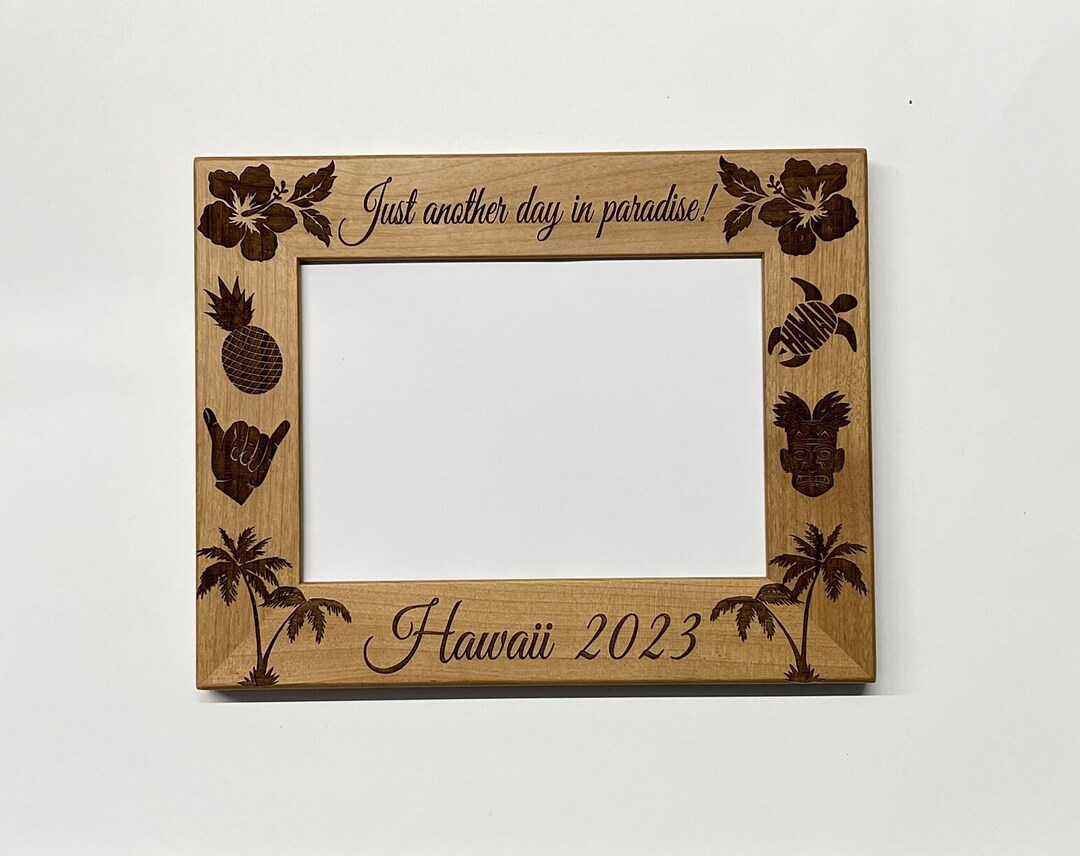 Hawaii Picture Frame 4x6 Vacation Custom Laser Engraved Frame - Etsy