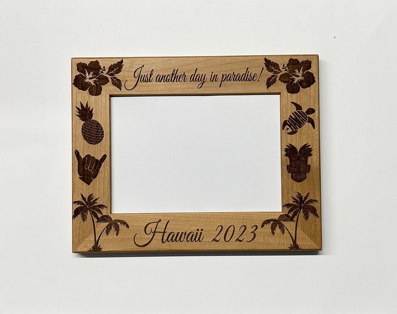 Hawaii Picture Frame 4x6 Vacation, Custom Laser Engraved Frame - Etsy