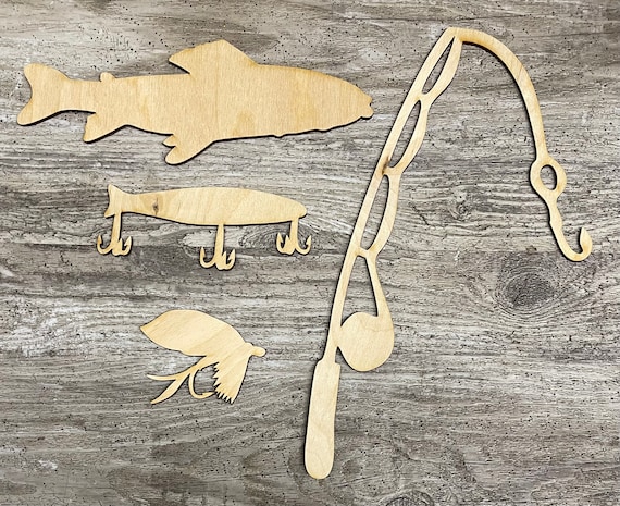 Fishing Rules 4 Piece Fishing Cutouts Only Unpainted - Etsy