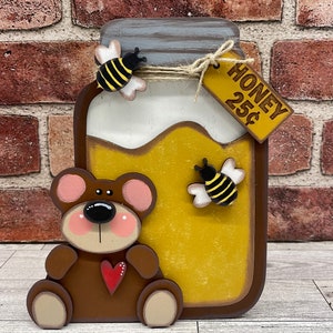 April Monthly Kit, Honey Bee Themed, DIY Unpainted Wooden Cutout Ready for You to Paint Does Not ...