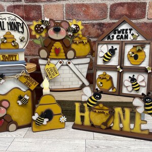 April Monthly Kit, Honey Bee Themed, DIY Unpainted Wooden Cutout Ready for You to Paint Does Not ...