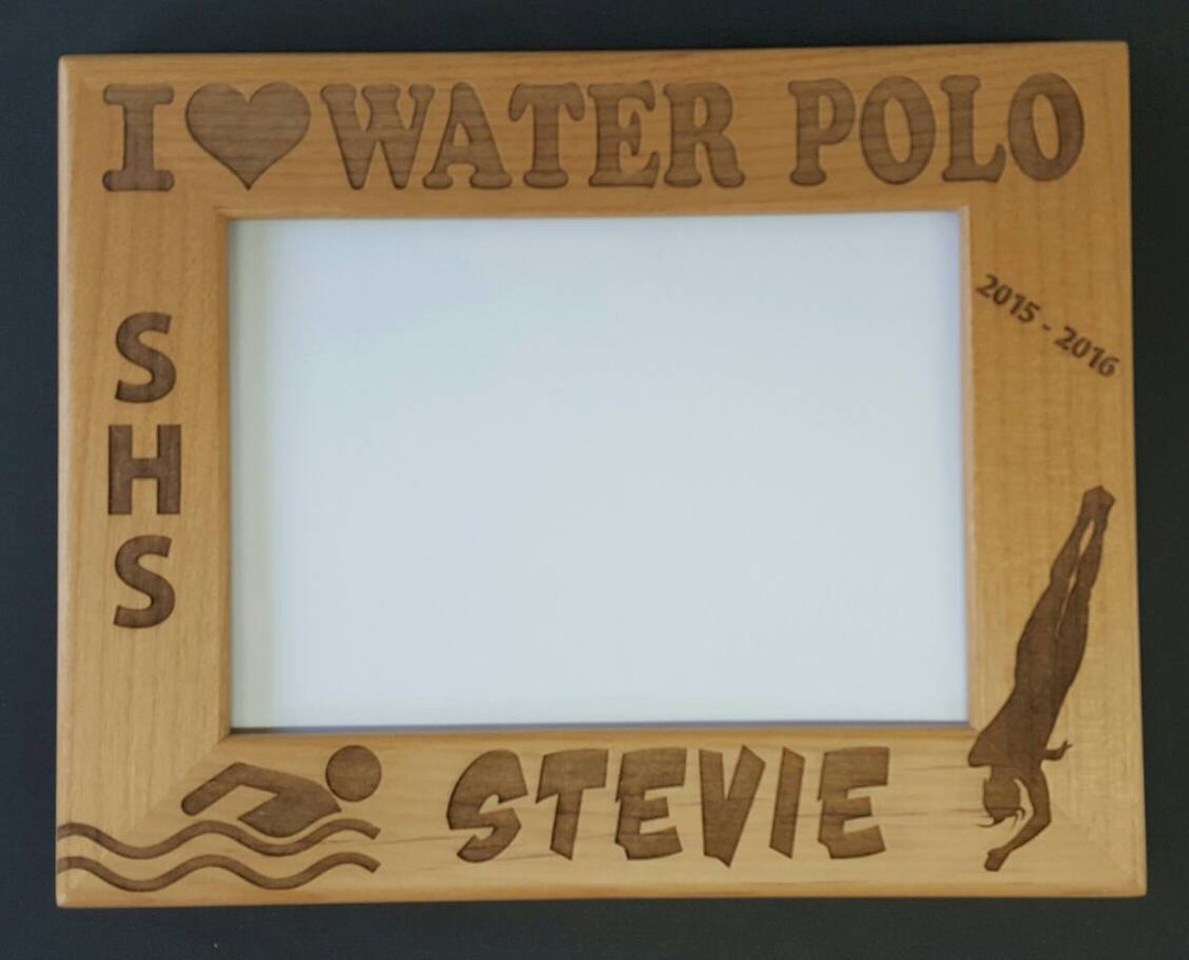 Water Polo, Swimming, Diving Picture Frame 4x6 Custom Laser Engraved ...