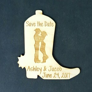 100 Cowboy Boot Save the Date Wedding Favor Magnets, Wedding Favours ...
