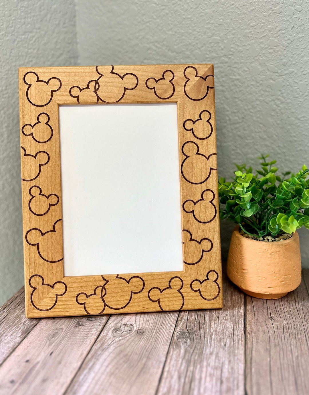 Mickey Mouse 5x7 Picture Frame Custom Disneyland, Disney World, Disney ...