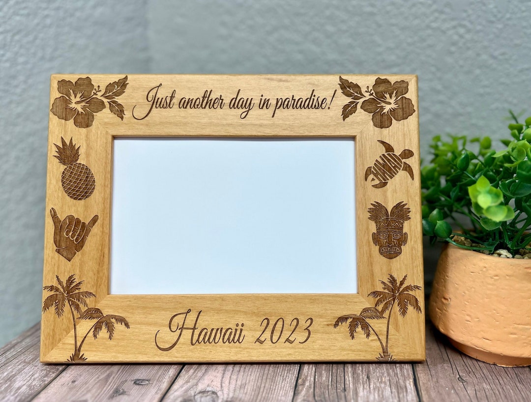 Hawaii Picture Frame 4x6 Vacation, Custom Laser Engraved Frame - Etsy