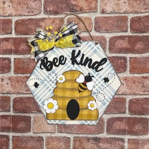 Bee Kind Sign Kit Unpainted Wooden Cutouts Bee Kit Ready - Etsy