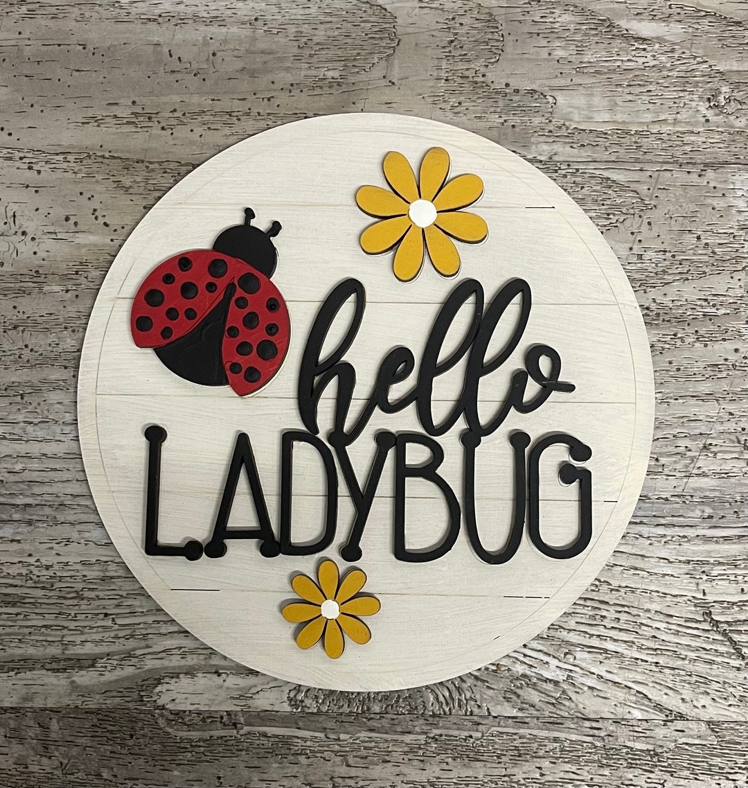 Ladybug Insert for Changeable Sign Only, Unpainted Ready for You to ...